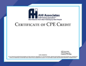 CPE Certificate Template - AHI Associates